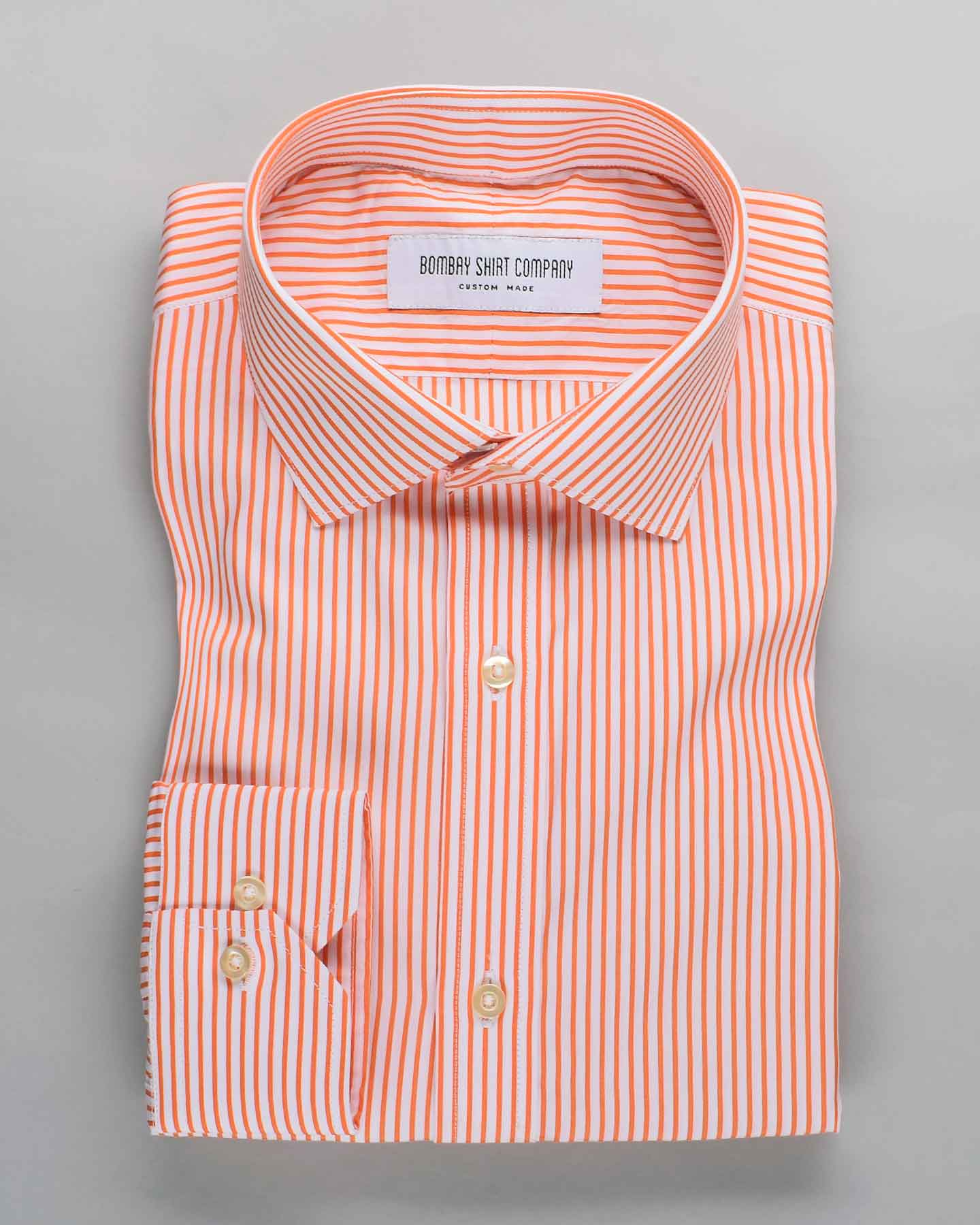 Wrinkle Resistant Saffron Striped Shirt – Bombay Shirt Company